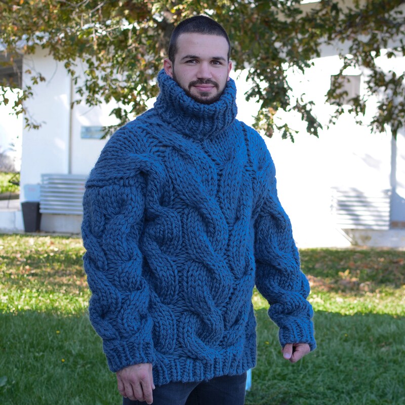 Blue Turtleneck - Etsy