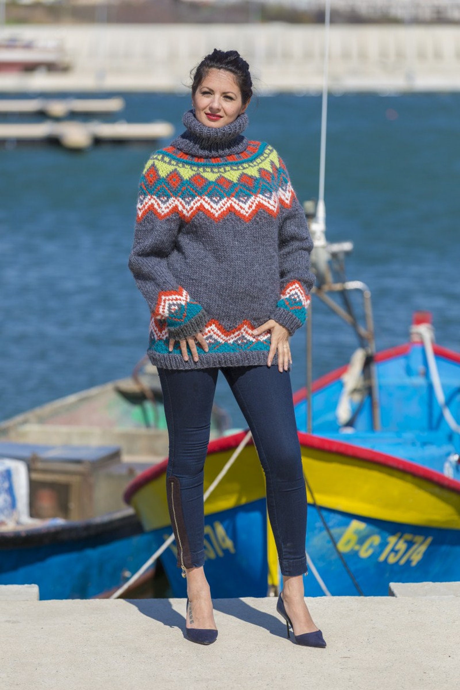 Lopi Wool Sweater Icelandic Sweater Hand Knitted Sweater - Etsy