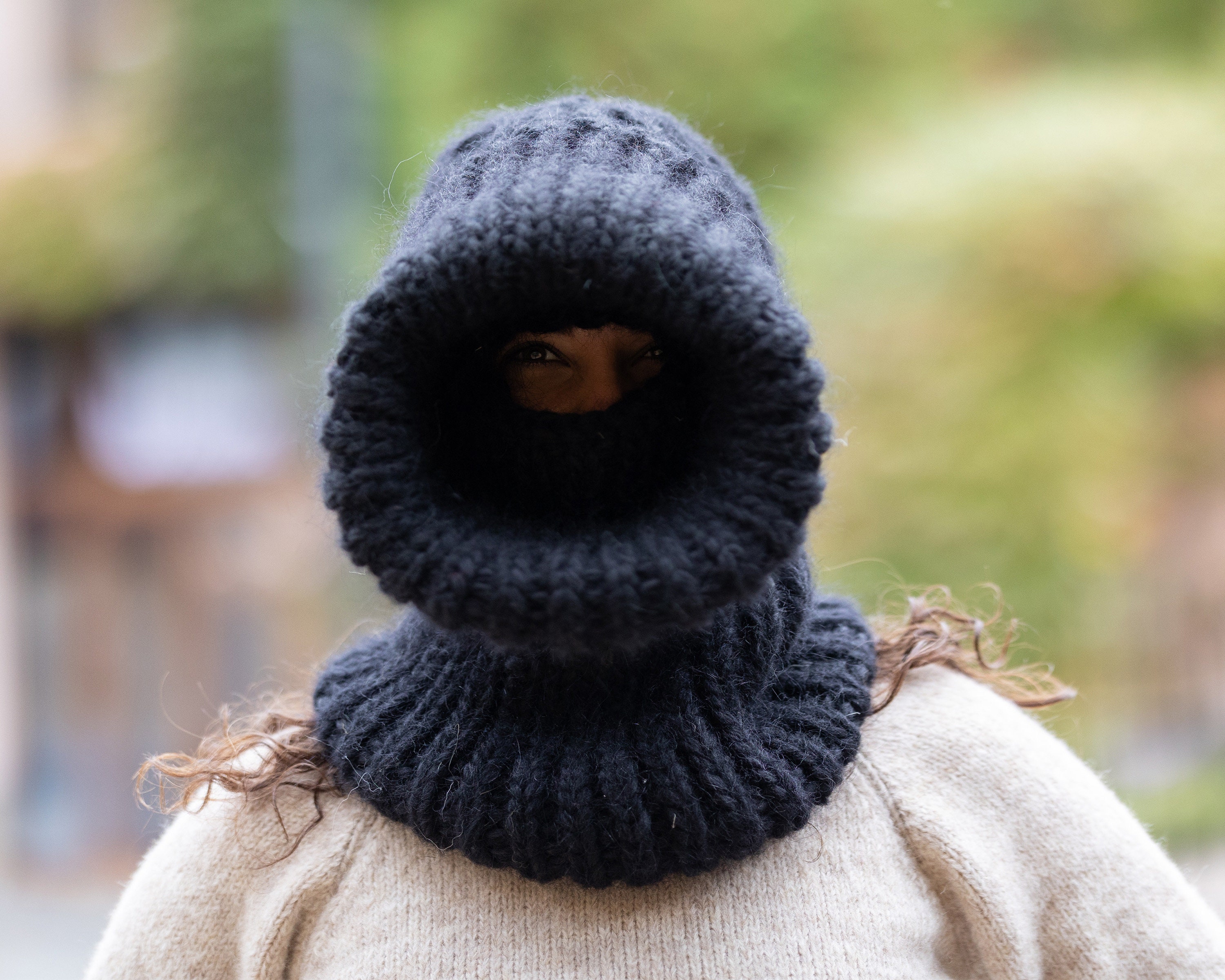 Mohair and Wool Mix Balaclava, Head Warmer, Fetish Balaclava Mohair and Wool Mix Balaclava, Head Warmer, Fetish Balaclava