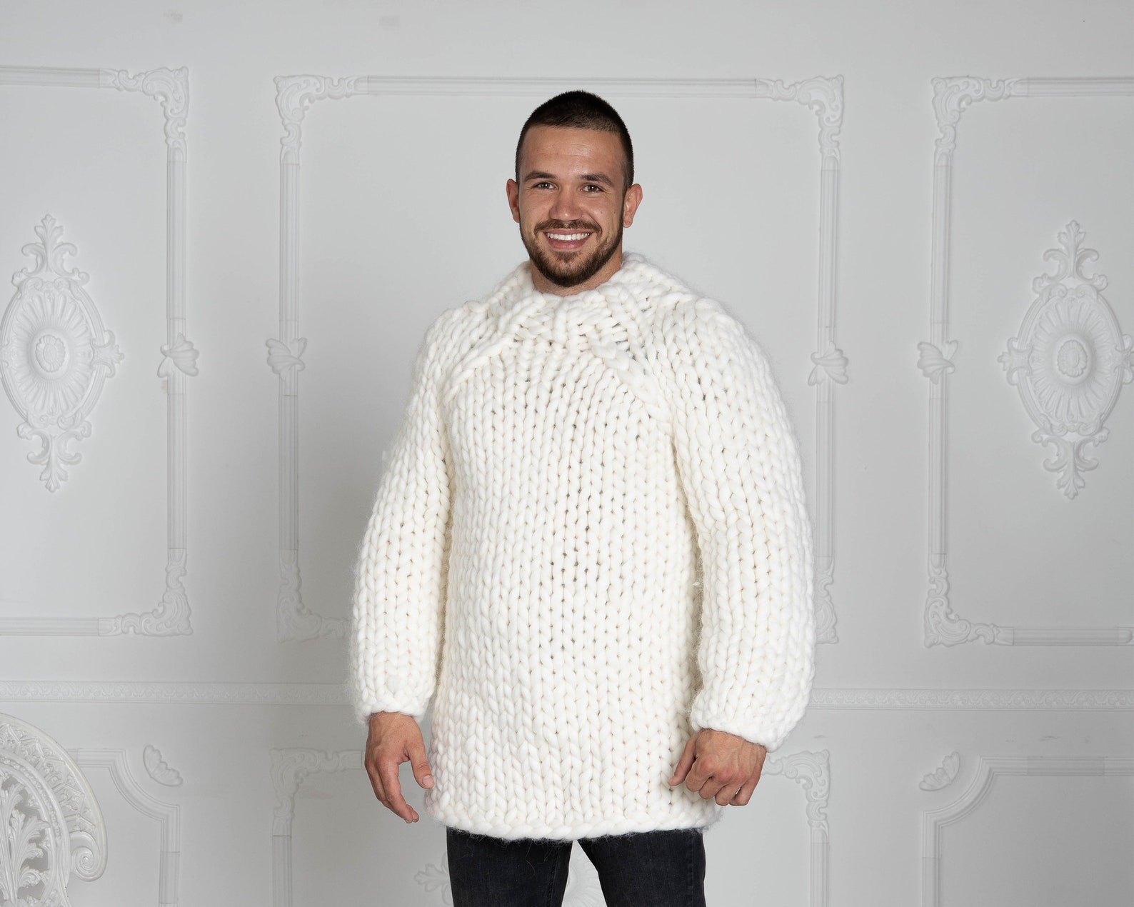 2.5 Kg CHUNKY KNIT SWEATER Bulky Sweater Giant Knit Sweater - Etsy