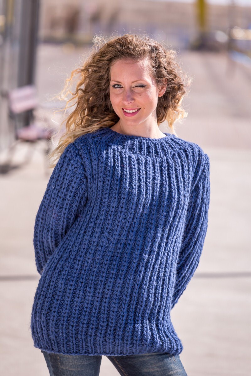 Hand Knit Sweater for Women Oversized Sweaters Womens Knitwear | Etsy