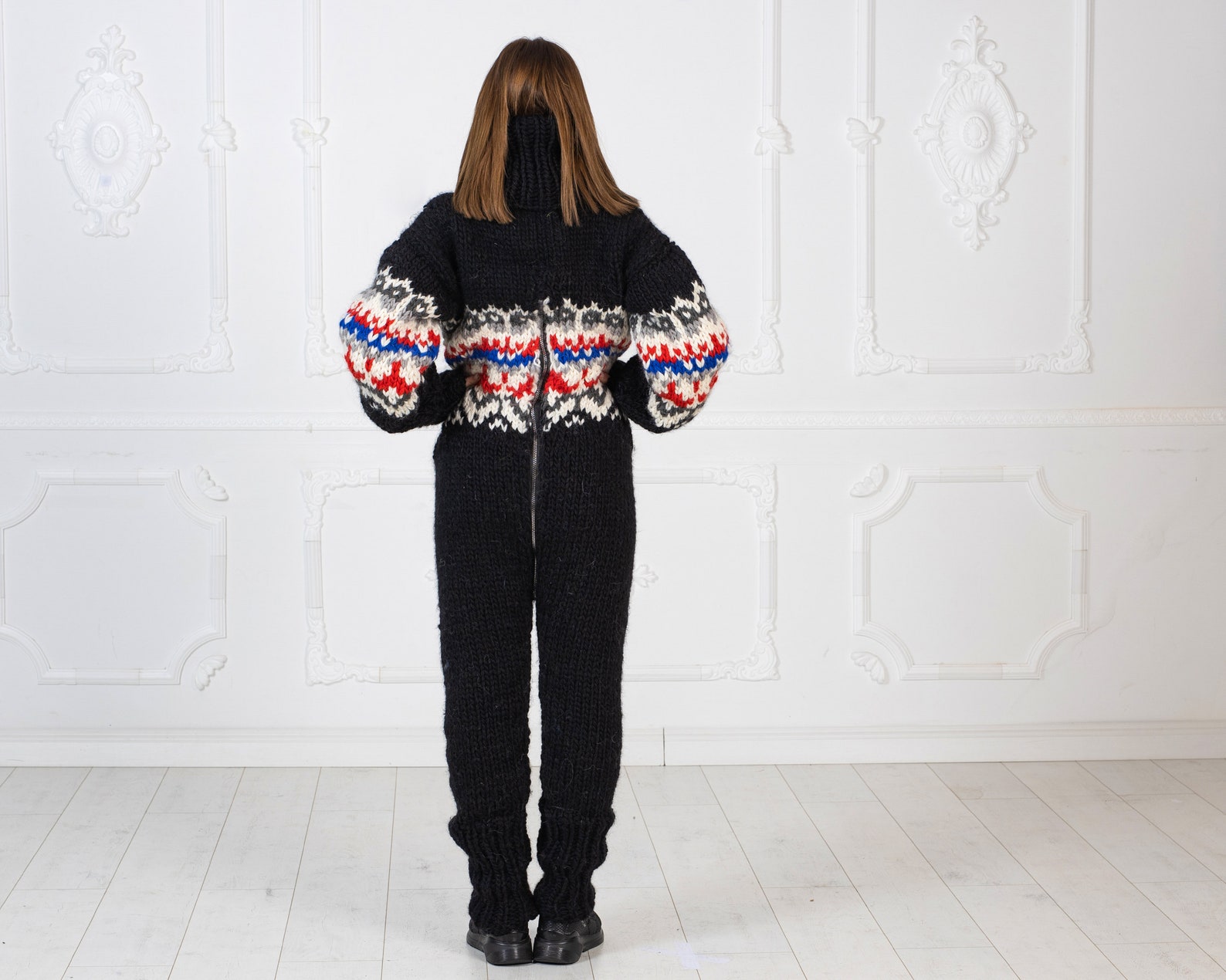 100 % Wool Hand Knitted Man Catsuit Icelandic Overall - Etsy