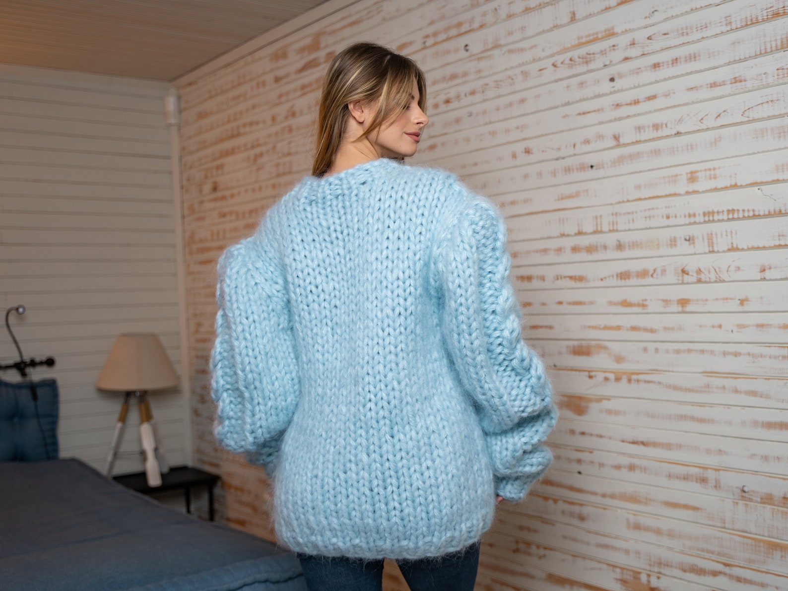 10 Strands Cables Mohair Sweater Chunky Knit Fuzzy Jumper - Etsy