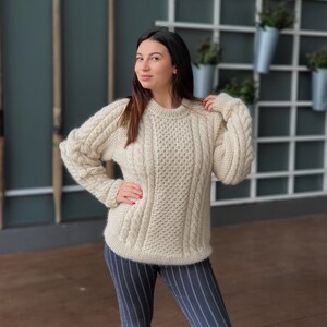 Ready to Ship in Size XL, 100 % Alpaca Sweater , Super Soft and Chunky ...