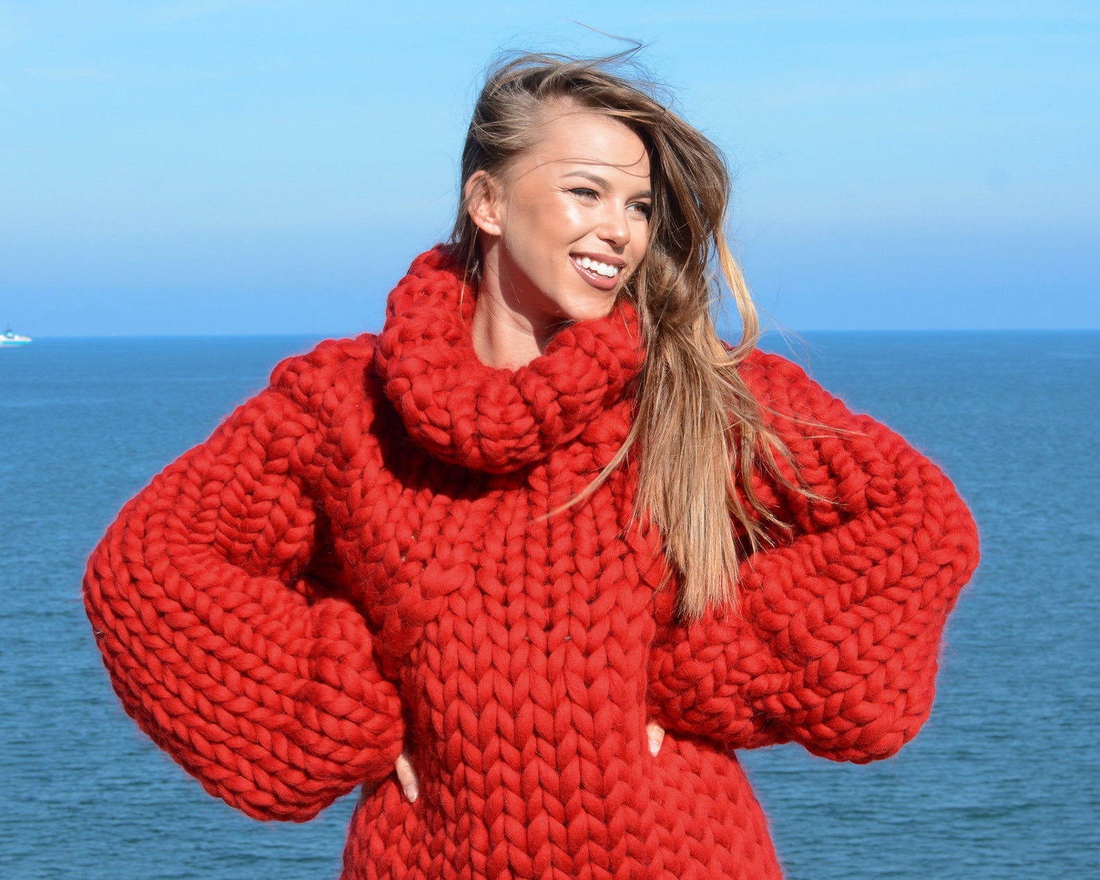 CHUNKY KNIT SWEATER Bulky Sweater Giant Knit Sweater Chunky | Etsy