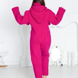 3.5 Kg Wool Catsuit, Hand Knit Woolen Overall, Hooded Catsuit, Wool ...