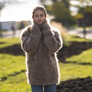 Extra Hairy Italian Kid Mohair Sweater – Hand-knitted Very Fluffy ...