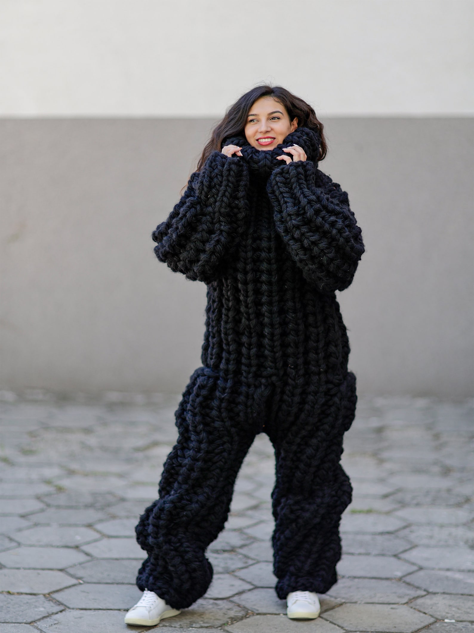 16 strands Wool Catsuit 100 % wool Hand Knitted Woolen | Etsy