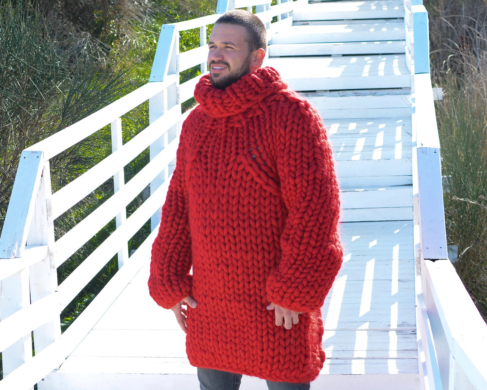 CHUNKY KNIT SWEATER Bulky Sweater Giant Knit Sweater Chunky | Etsy