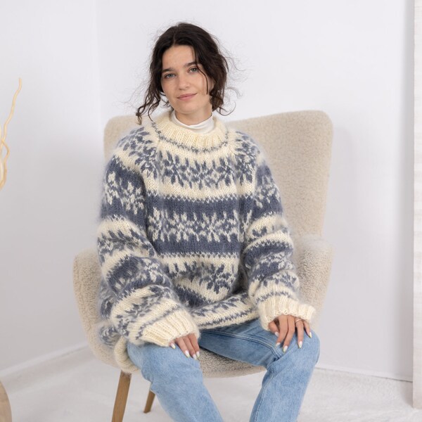 Hand Knit Sweater - Etsy