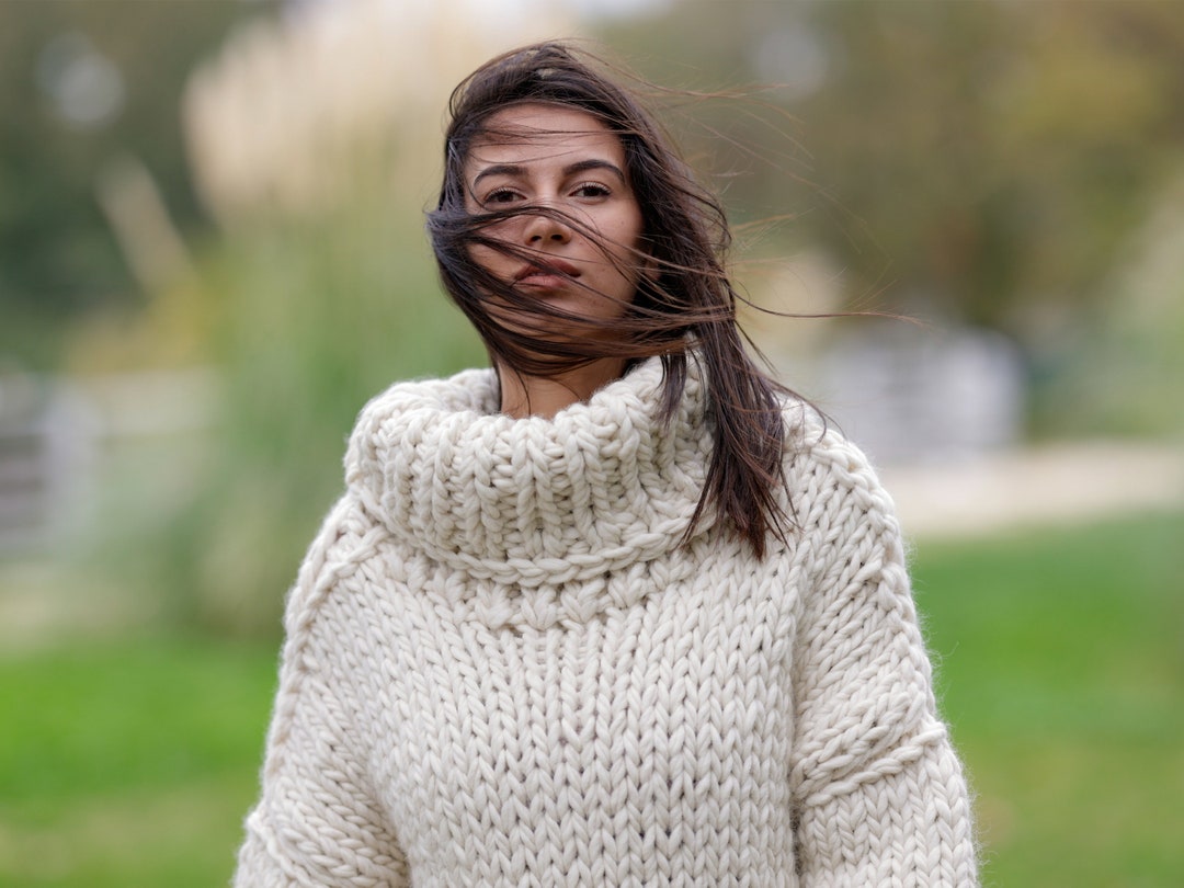 Very Heavy 100 % Alpaca Sweater , Mega Thick Jumper T1128 - Etsy