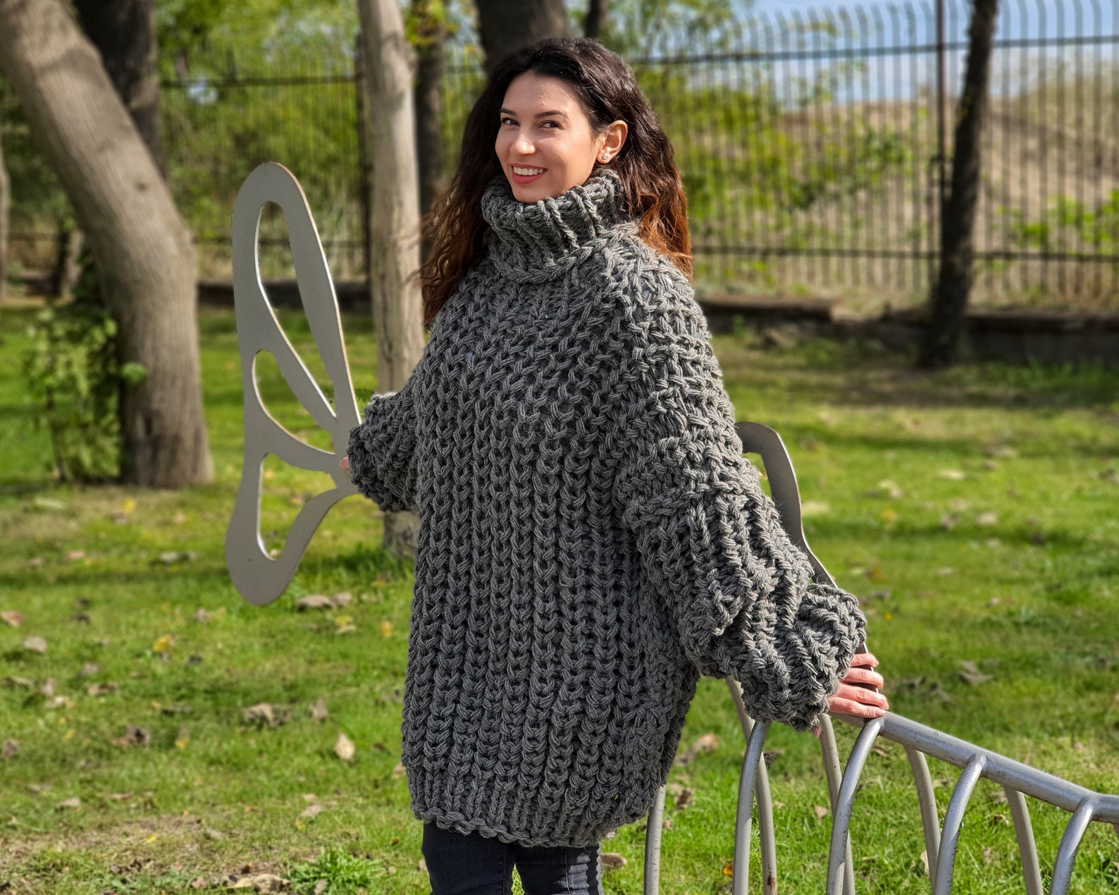 5 Strands Itchy Wool Sweater in English Rib Chunky and Cosy - Etsy