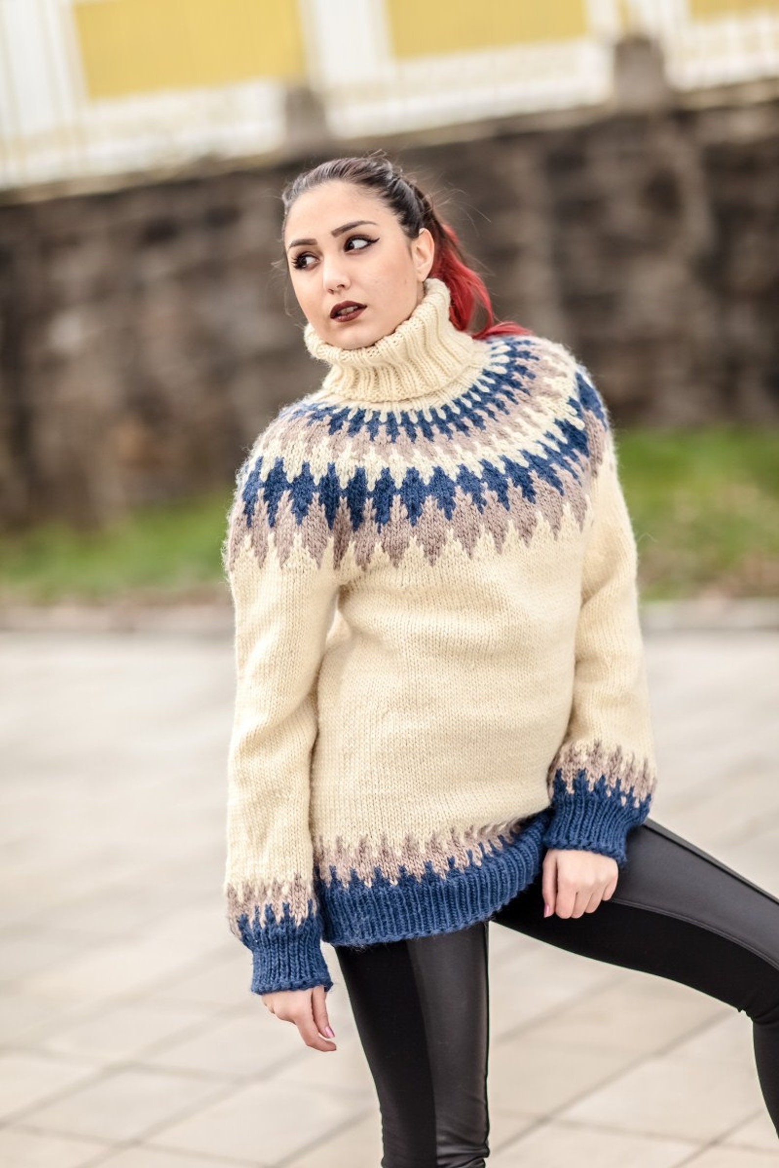 Lopi Wool Sweater Icelandic Sweater Hand Knitted Sweater - Etsy