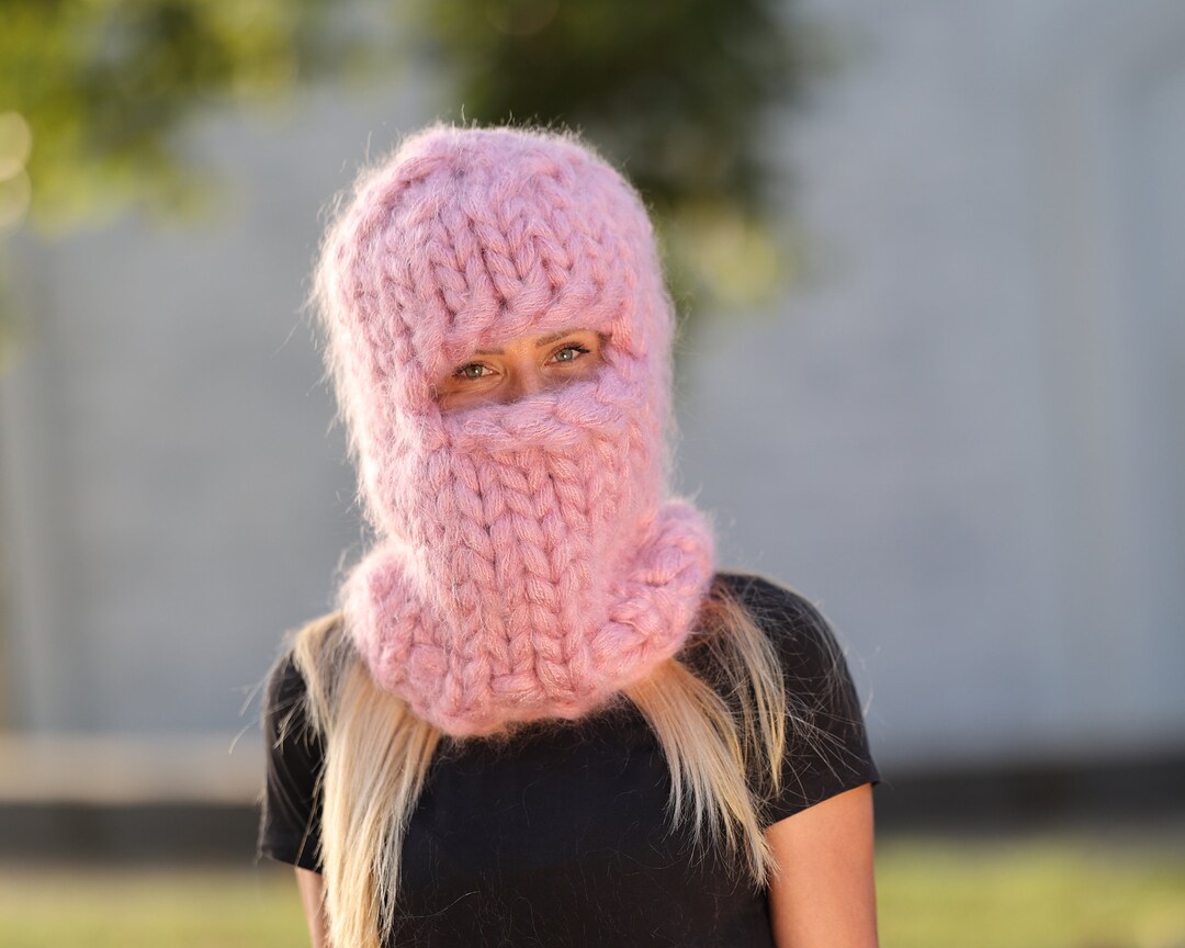 30 Strands Mohair Balaclava, Winter Hat, Chunky Balaclava T1455 - Etsy