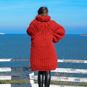 Thick KNIT SWEATER, Cables Bulky Sweater, Woman Giant Knit Sweater ...