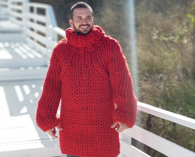 CHUNKY KNIT SWEATER Bulky Sweater Giant Knit Sweater Chunky - Etsy ...