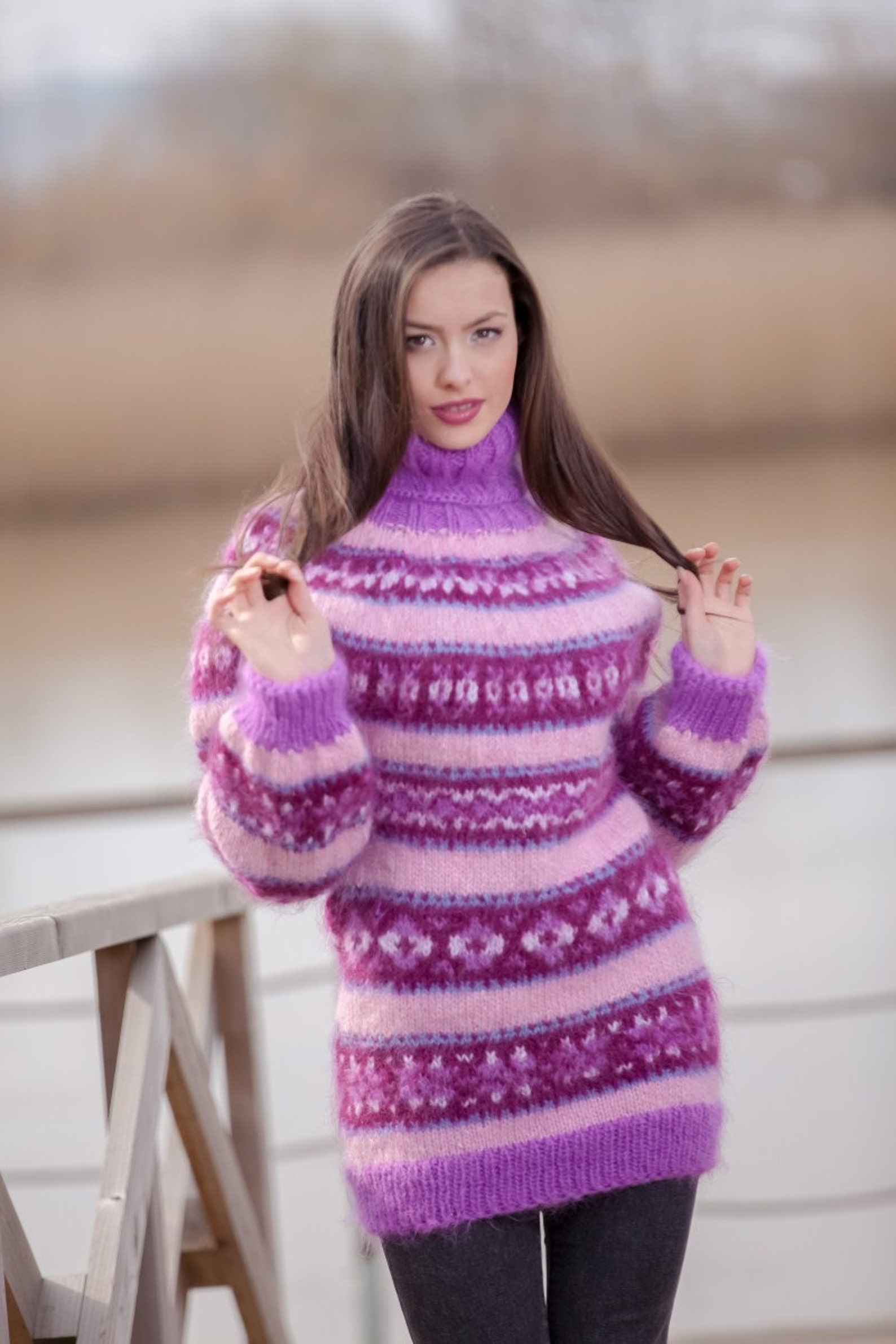 Vintage Nordic Sweater Scandinavian Hand Knitted pullover | Etsy