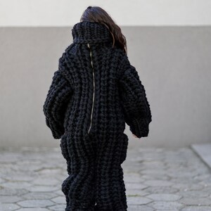 16 Strands Wool Catsuit , 100 % Wool Hand Knitted Woolen Catsuit With ...