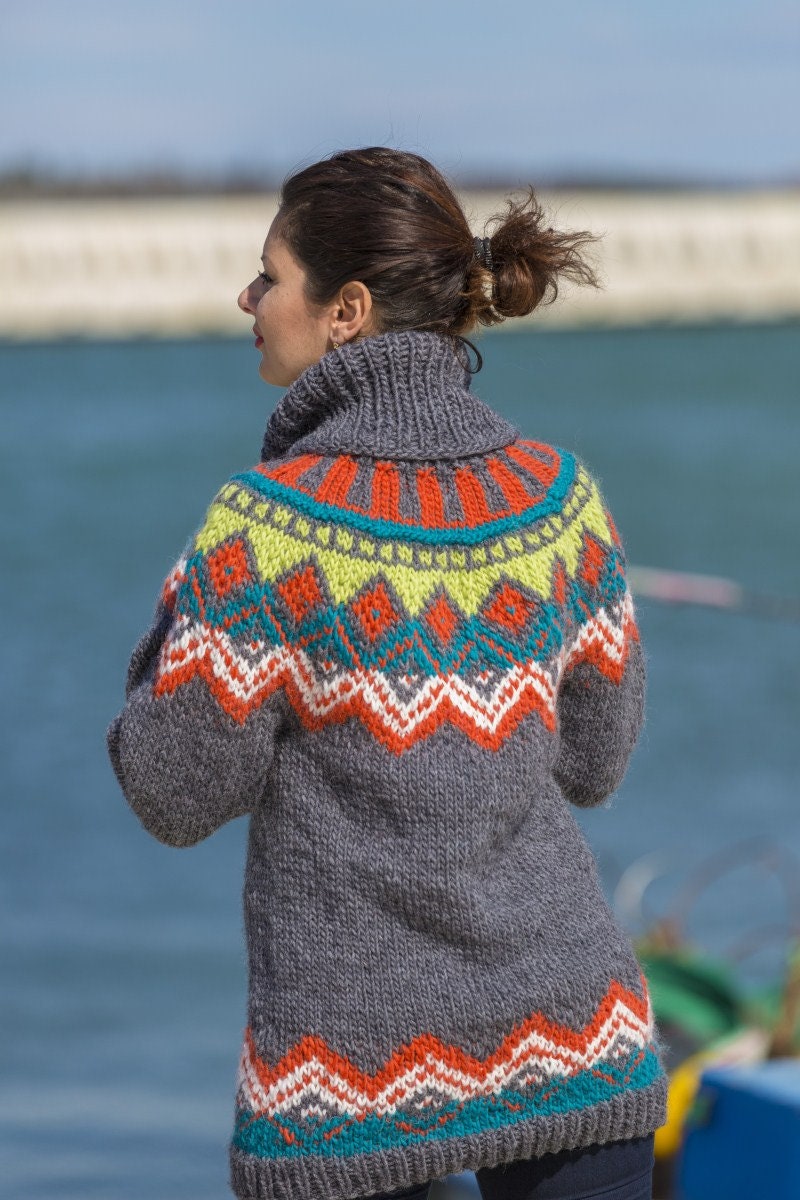 Lopi Wool Sweater Icelandic Sweater Hand Knitted Sweater | Etsy