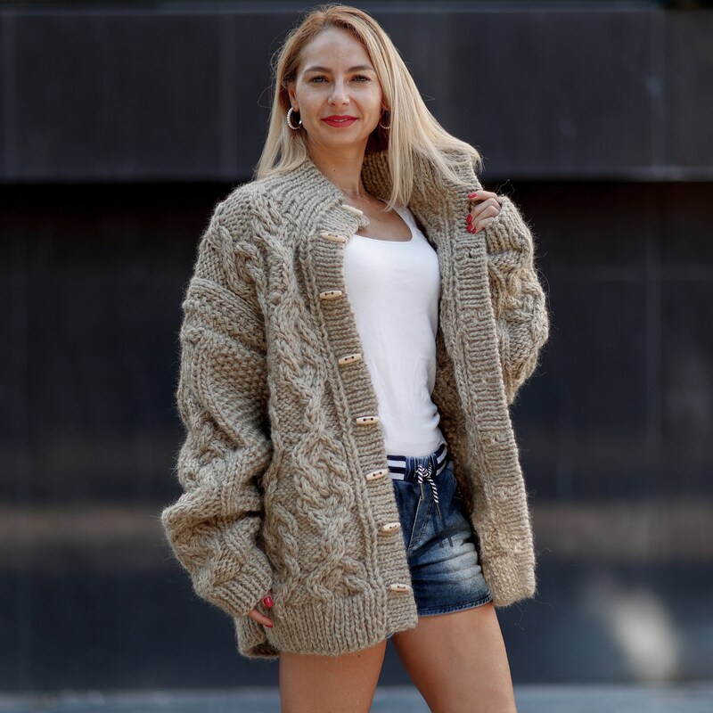 Hand Knit Jacket - Etsy