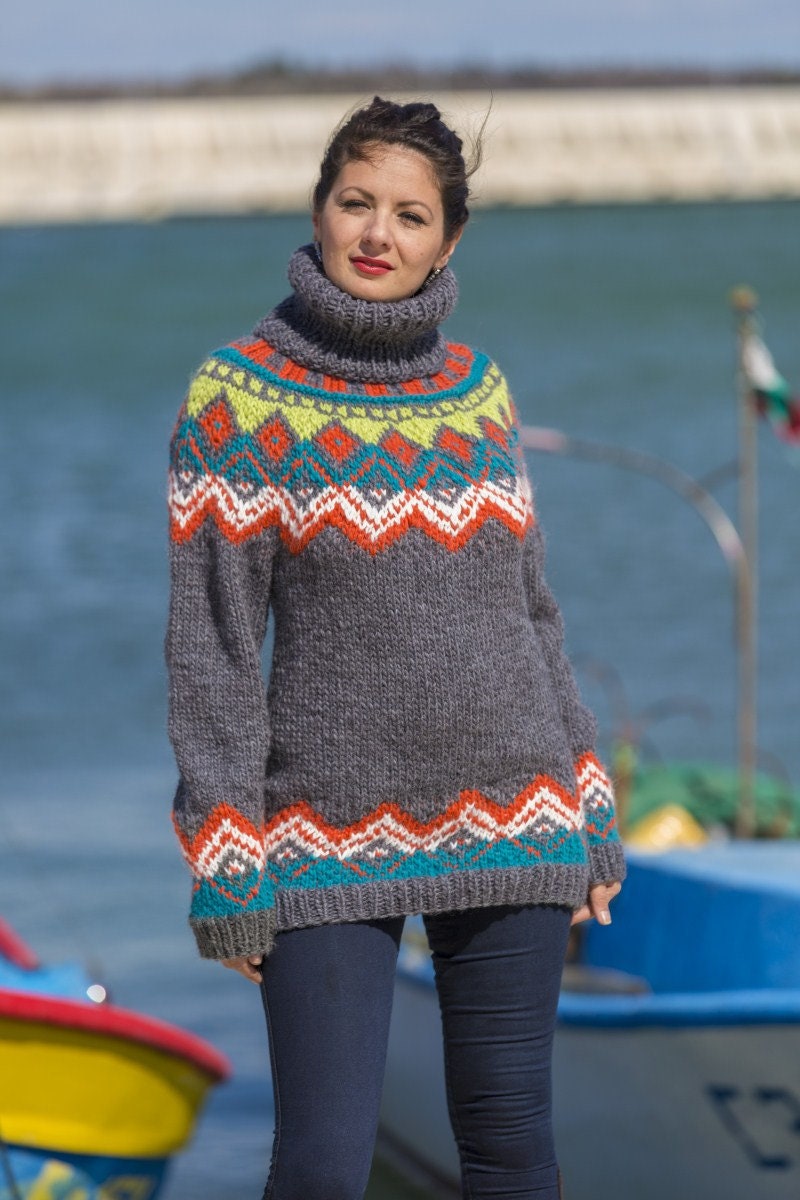 Lopi Wool Sweater Icelandic Sweater Hand Knitted Sweater | Etsy