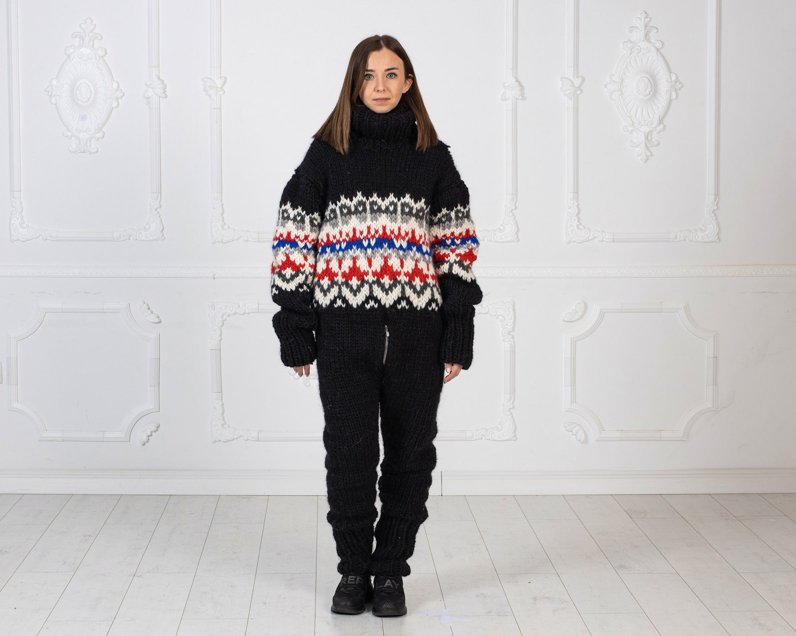 100 % Wool Hand Knitted Man Catsuit Icelandic Overall - Etsy