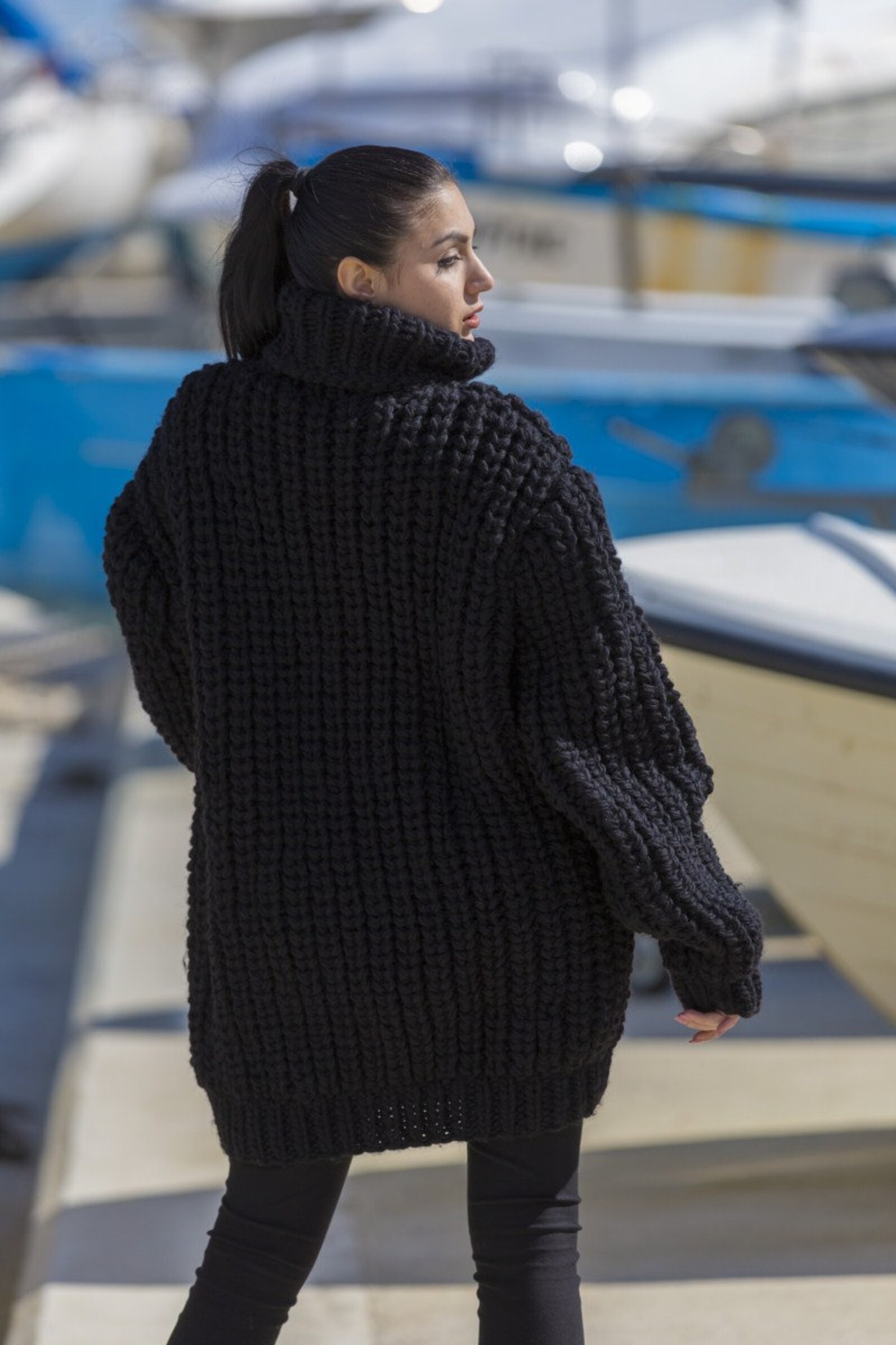 3 Kg. Oversized Wool Sweater Thick Knit Jumper T575 - Etsy