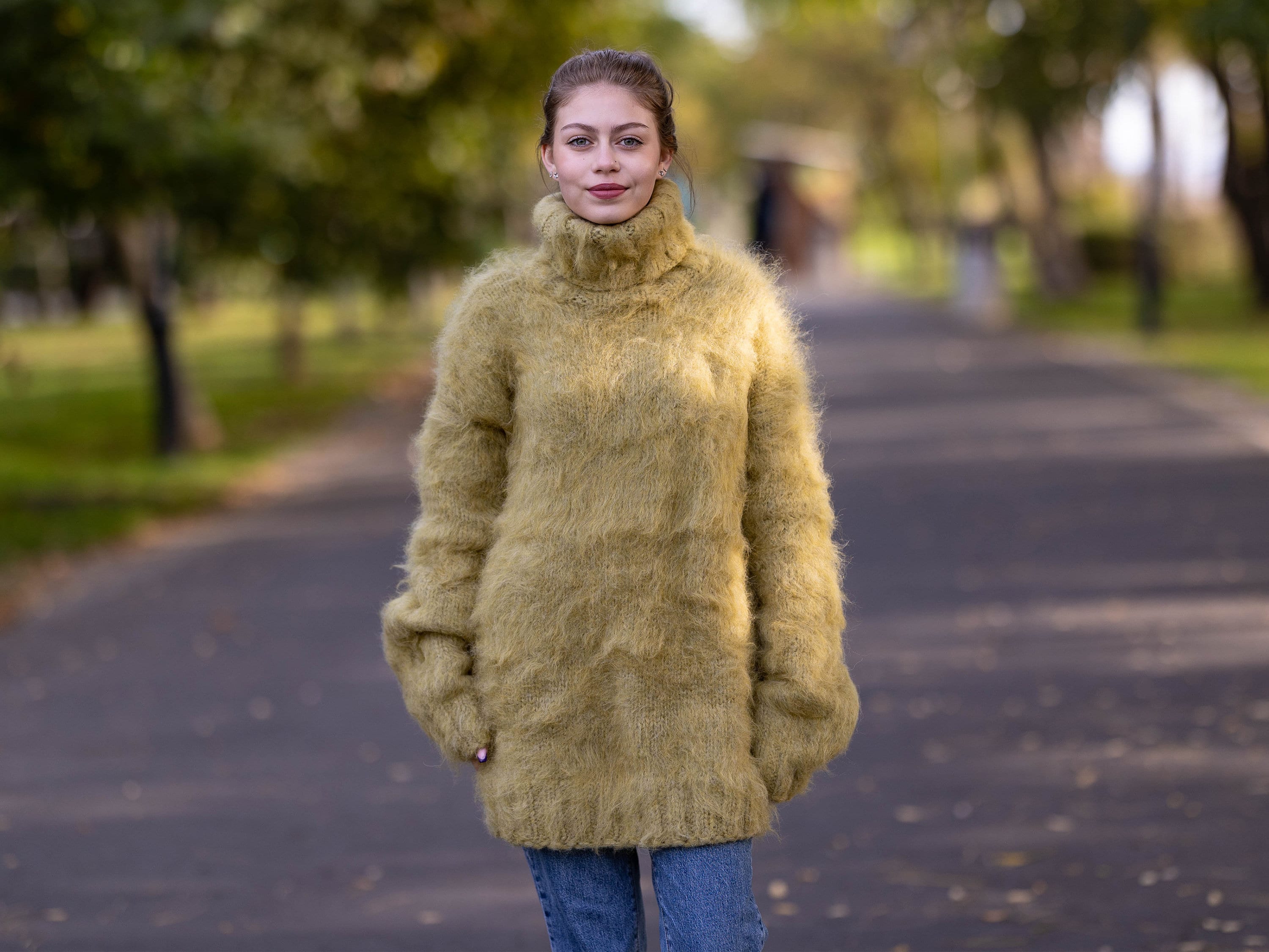 Extra Hairy Italian Kid Mohair Sweater – Hand-knitted Very Fluffy ...