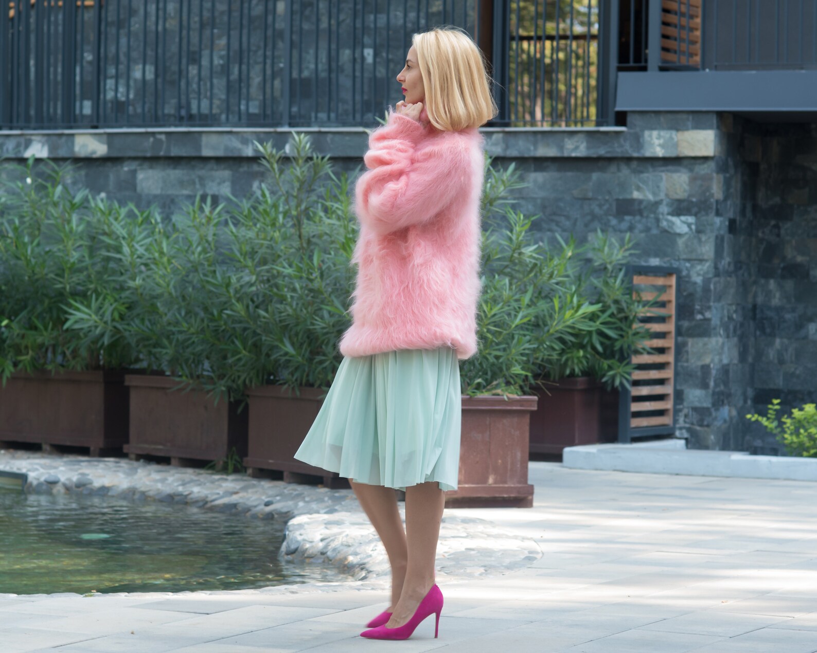 Fluffy Pink Turtleneck Mohair Sweater Soft Sensual Winter - Etsy