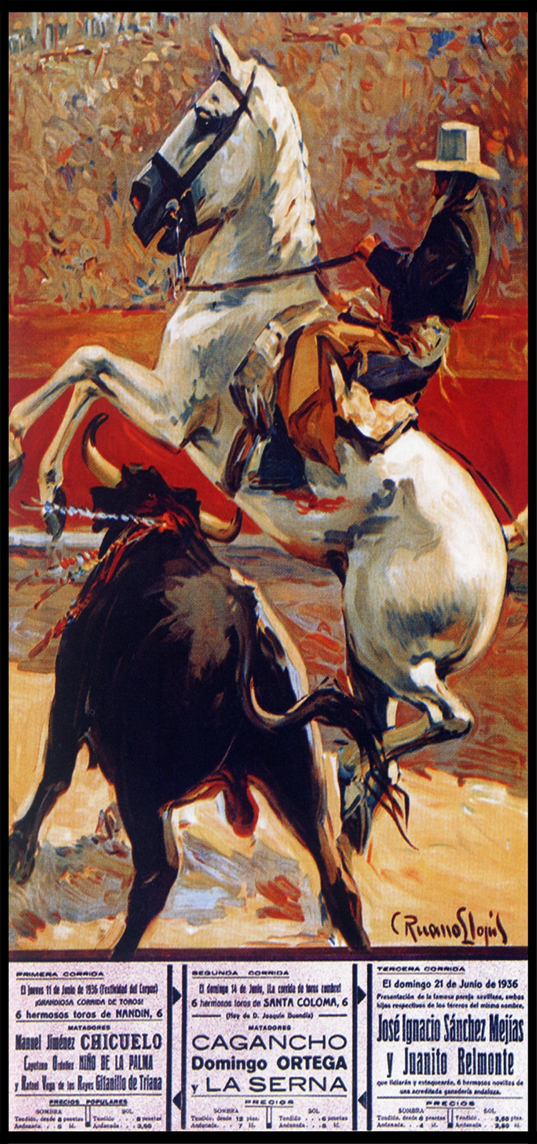 Tauromachie Plaza De Toros 4 Canvas Art Poster 12x 24 - Etsy France
