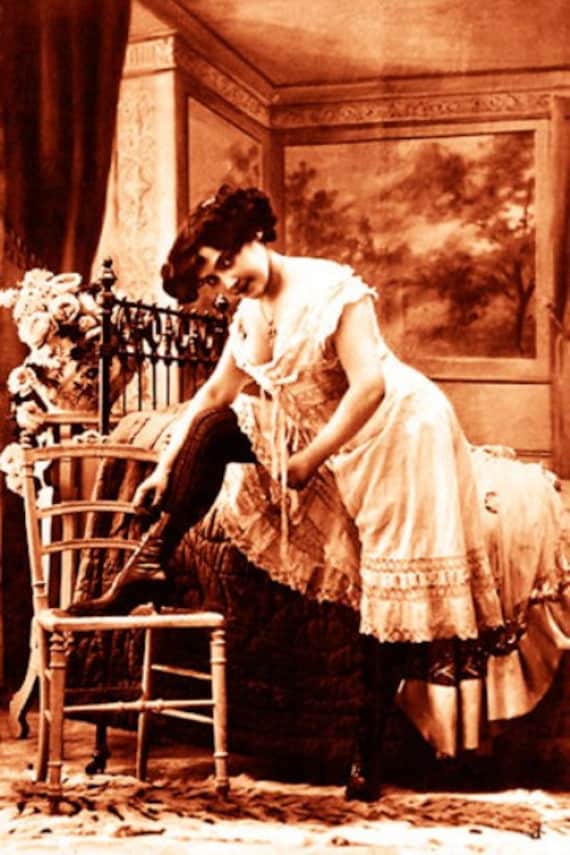 Vintage Risque Nude Exotic Boudoir 006 Canvas Art Poster | Etsy