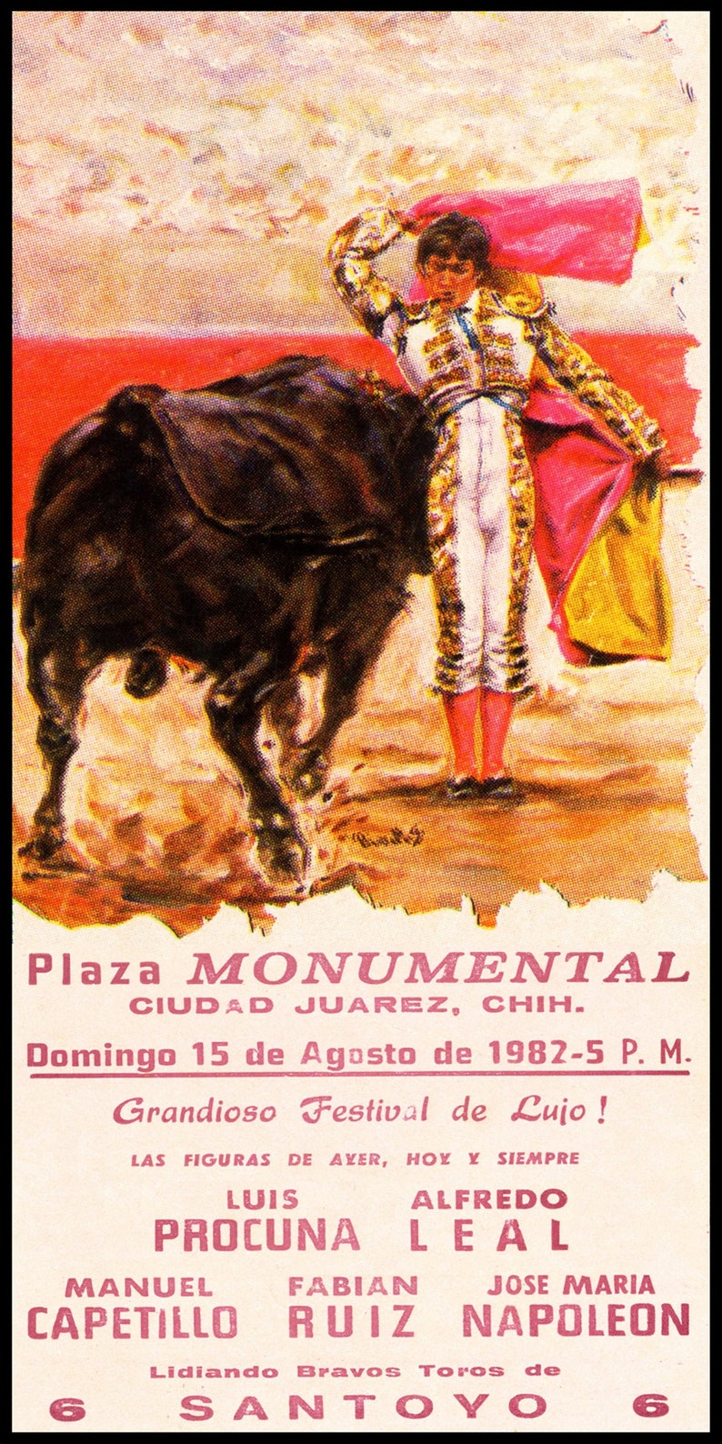 Bullfighting - Plaza De Toros De Ciudad Juarez #11 Canvas Art Poster 12 ...