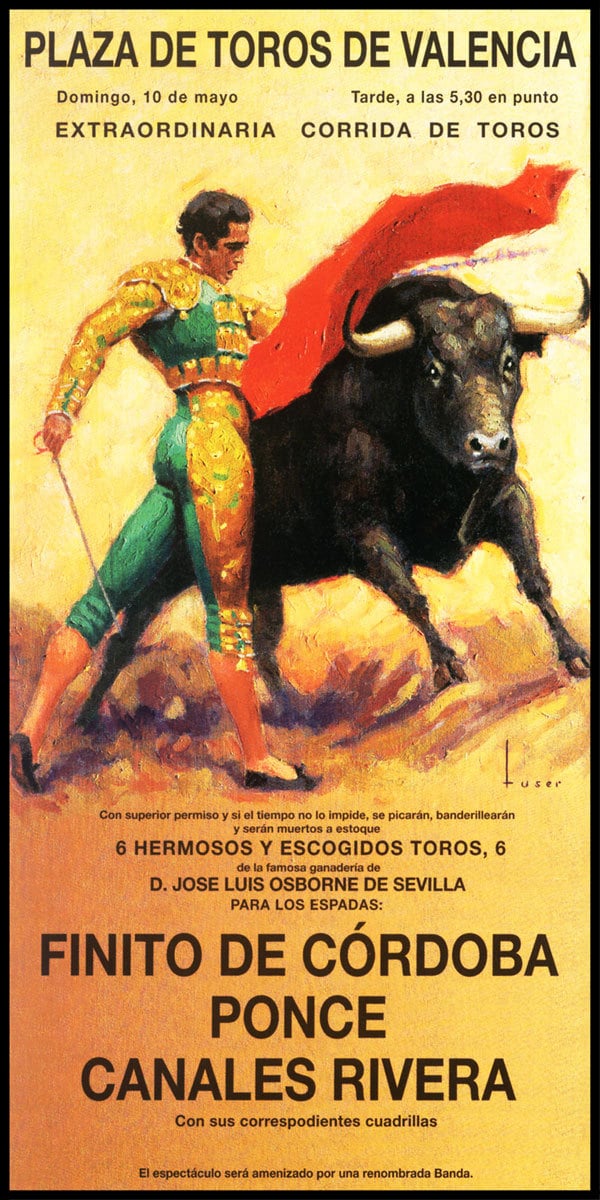 Bullfighting - Plaza De Toros De Valencia #1 Canvas Art Poster 12"x 24 ...