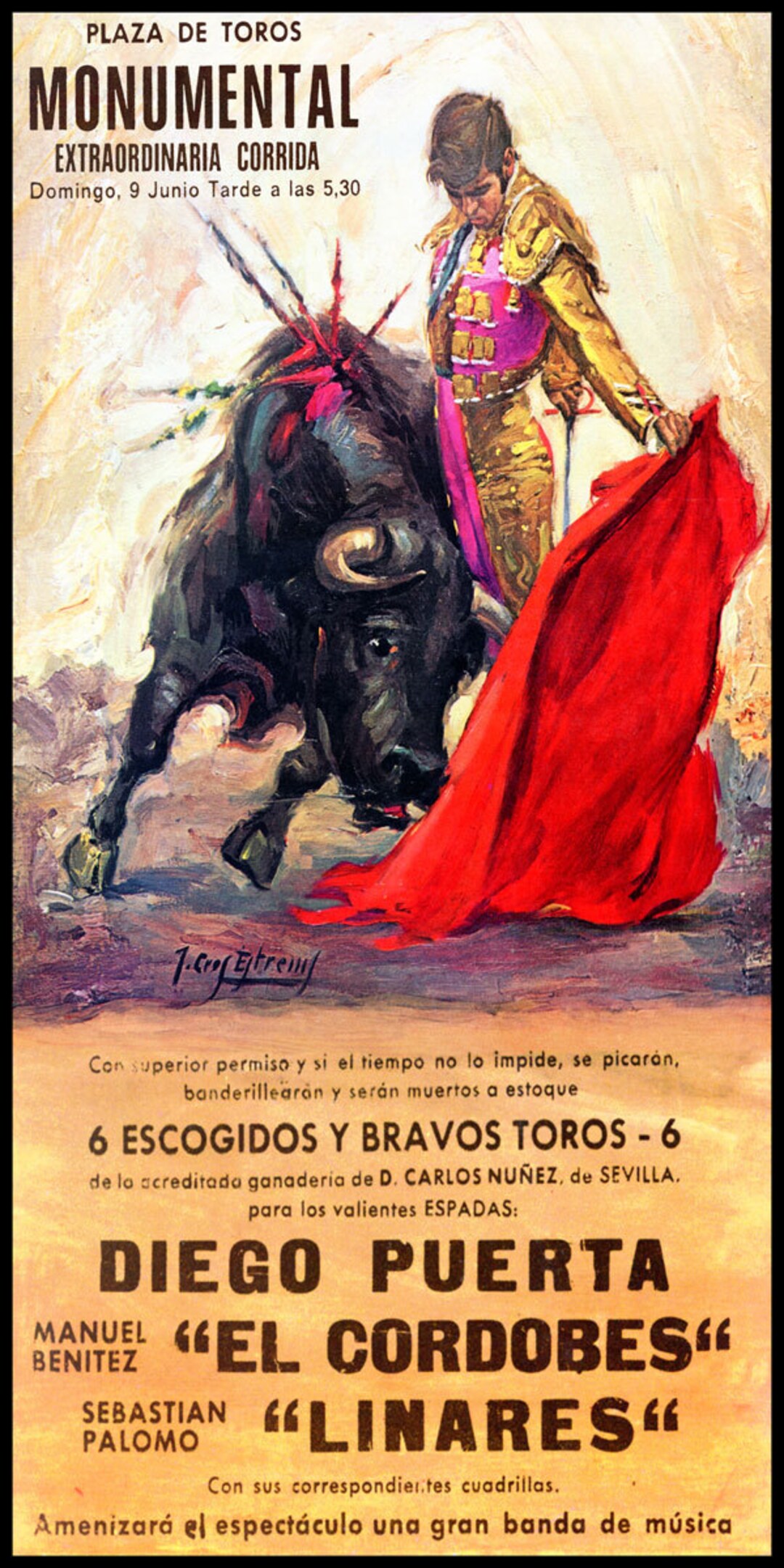 Bullfighting - Plaza De Toros Monumental Barcelona #9 Canvas Art Poster ...