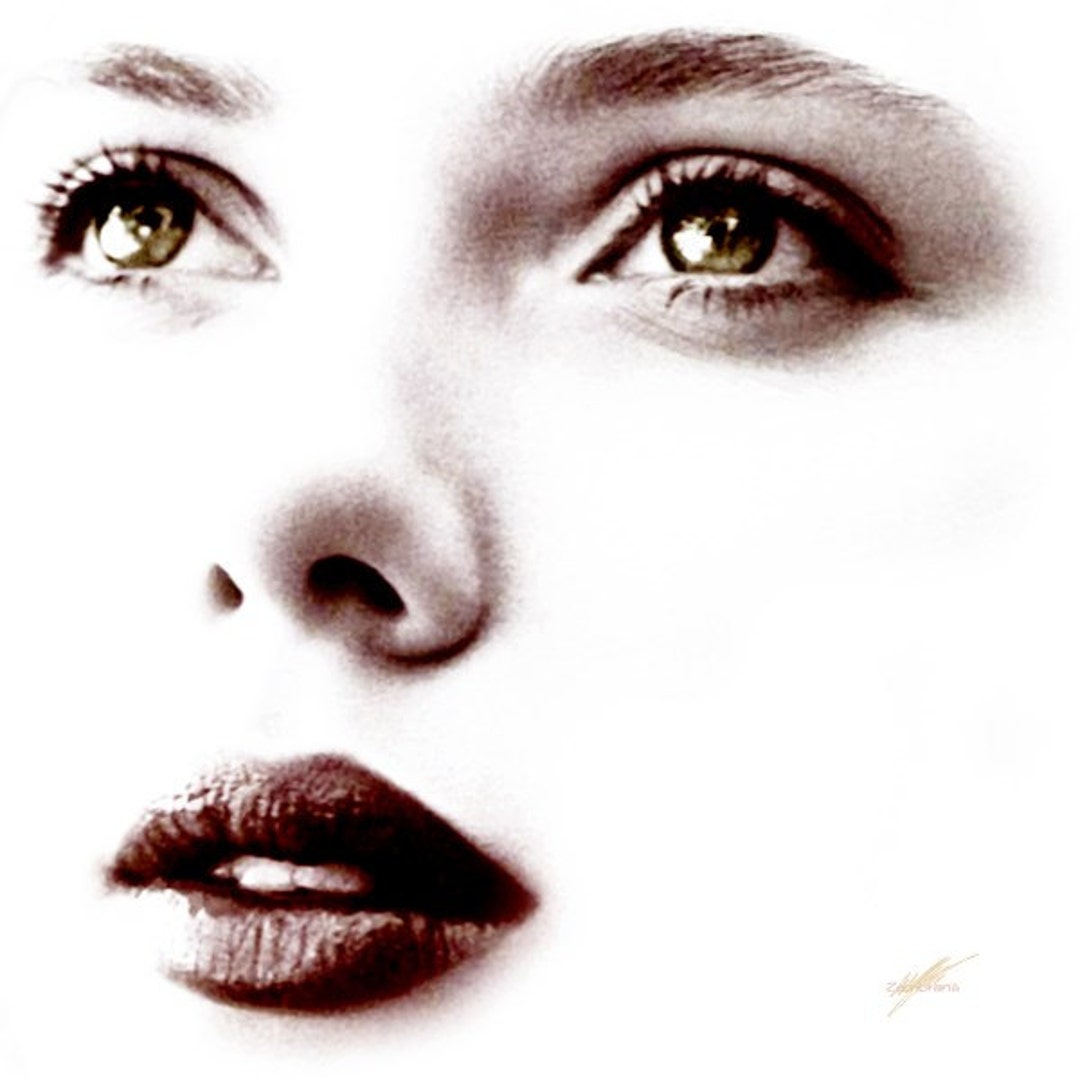 Visage Collection - Scarlett Johansson - Unspoken - 24" X 24" Canvas ...