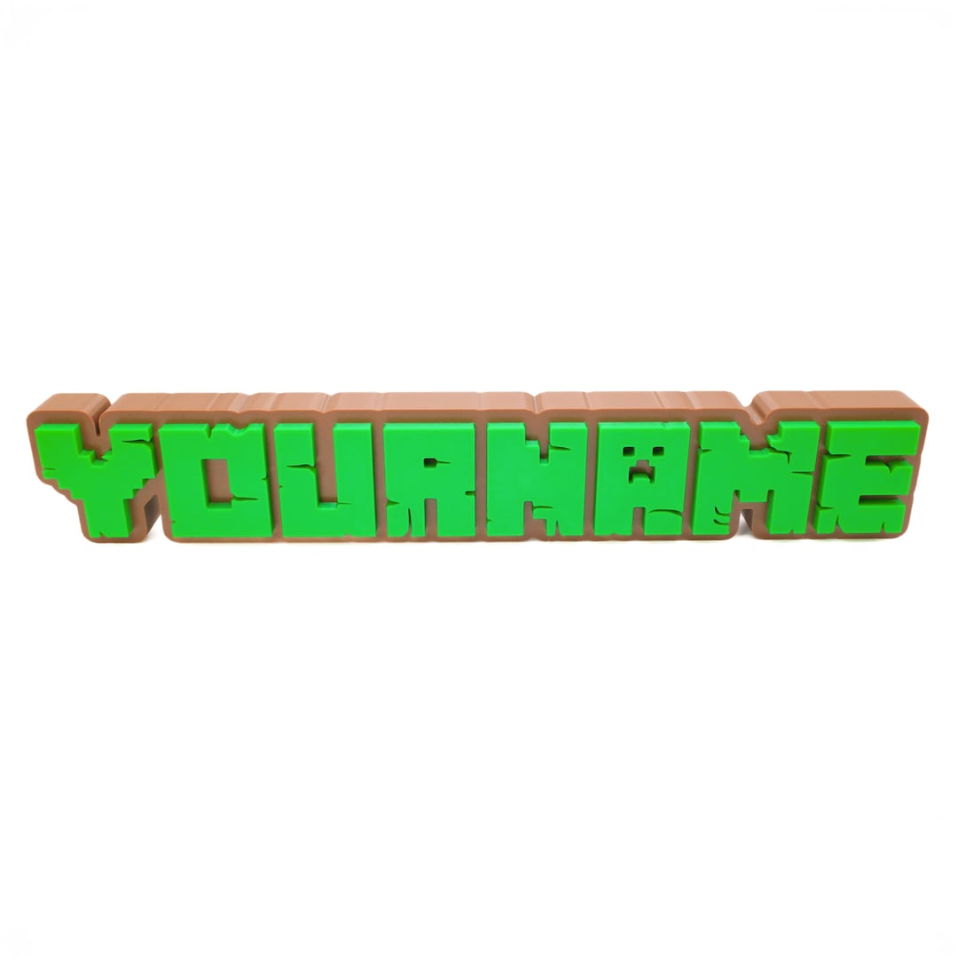 Custom Minecraft Inspired Desk Name Sign – Office Decor for Gamers ...