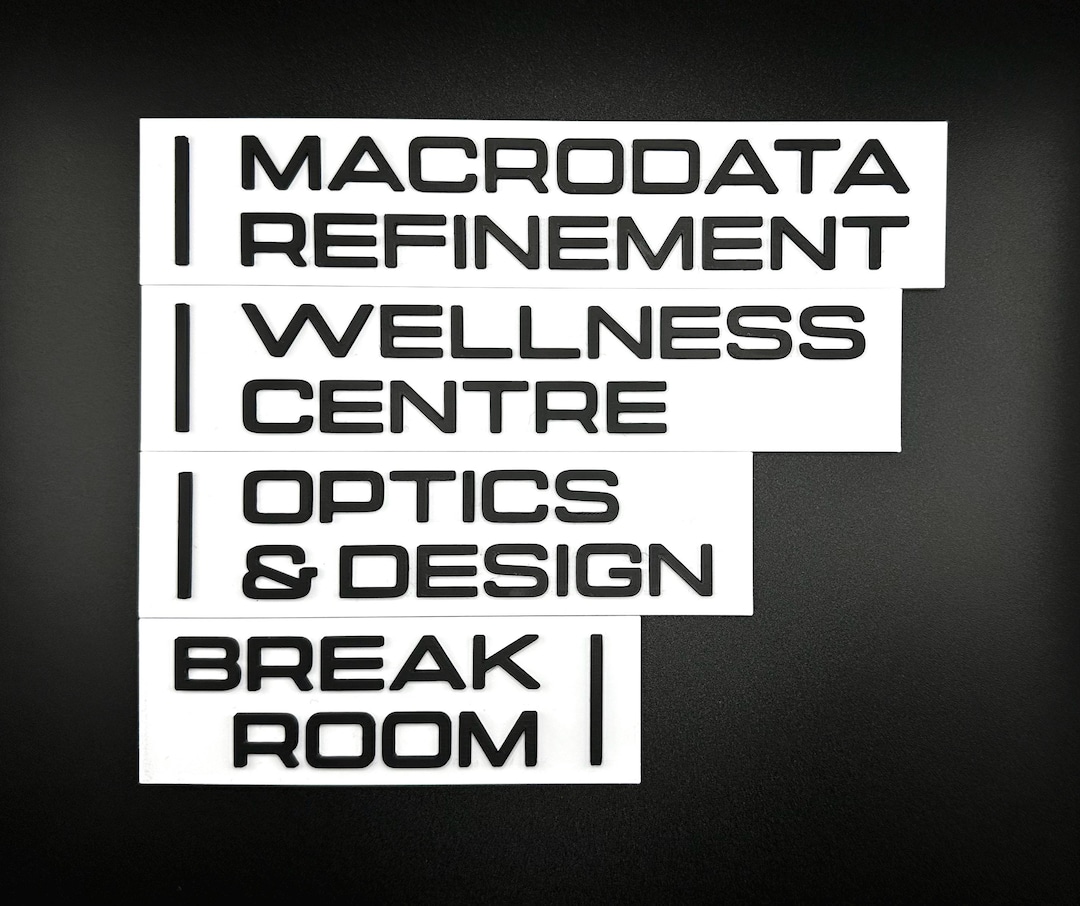 Severance Lumon 4 Department Sign Bundle - Macrodata Refinement ...