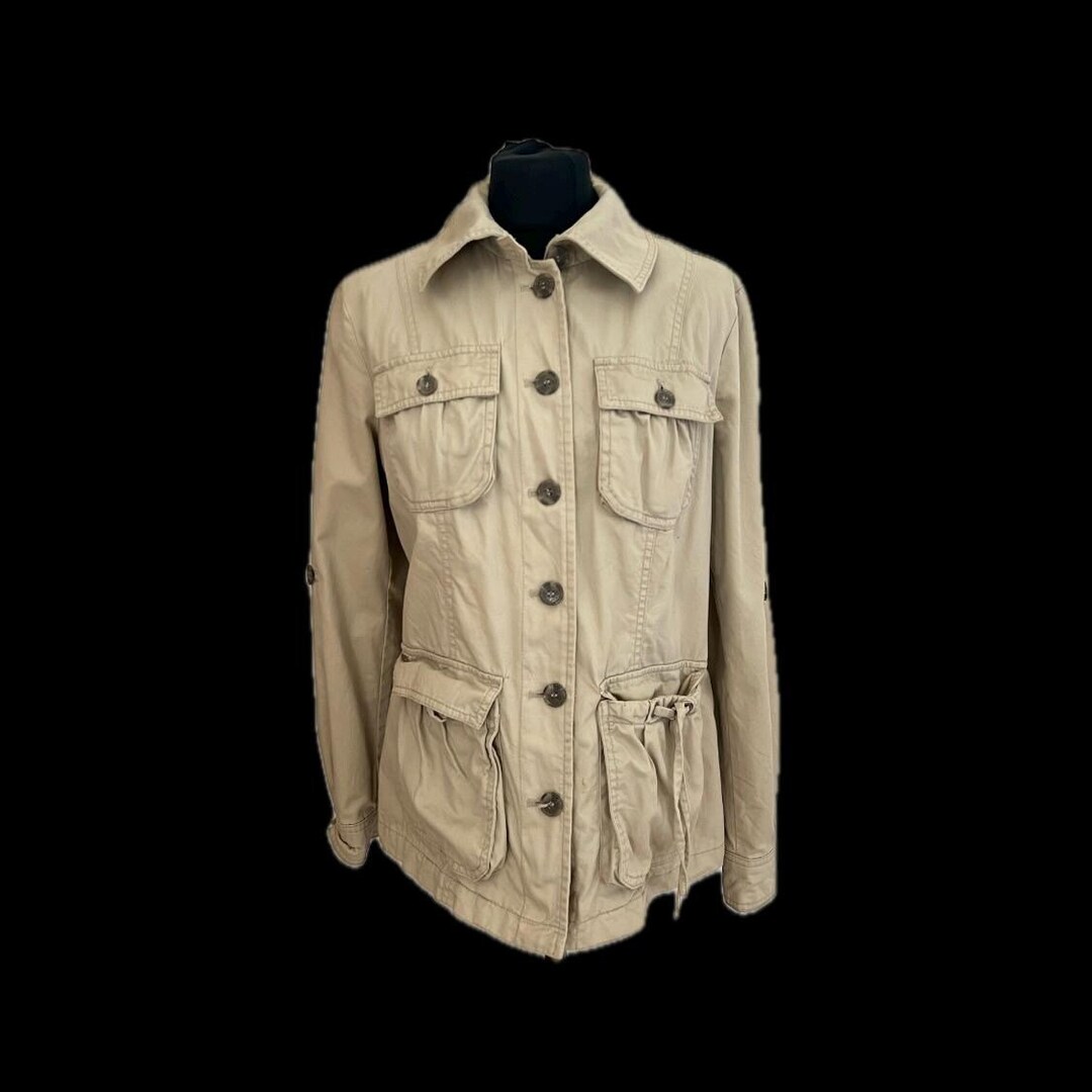 Beige Safari Jacket / Beige Safari Jacket / Military Style Jacket - Etsy