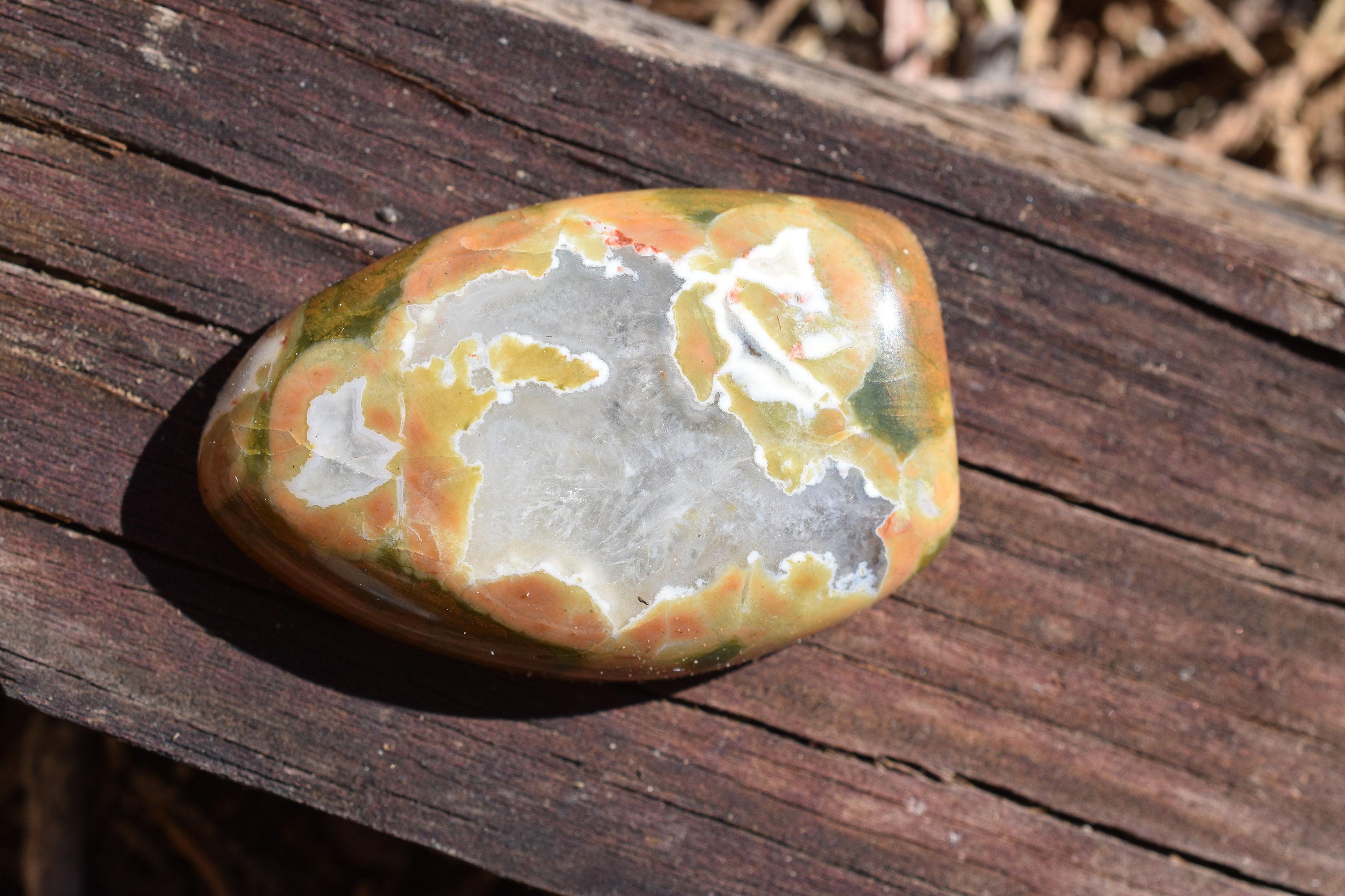Australian Rainforest Jasper With Agate Center (37mm) - Etsy