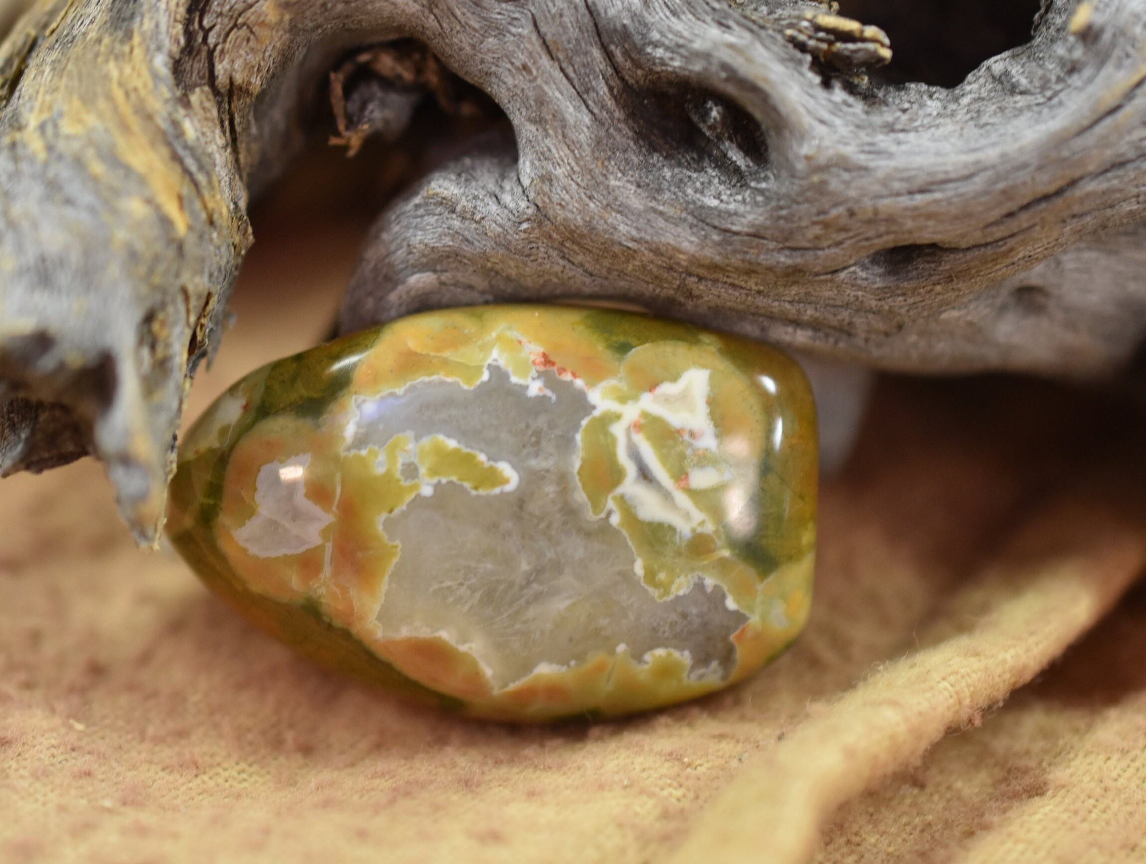 Australian Rainforest Jasper With Agate Center (37mm) - Etsy