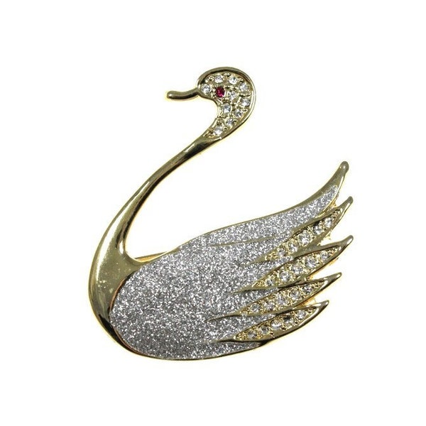 Vintage Swan Brooch - Etsy