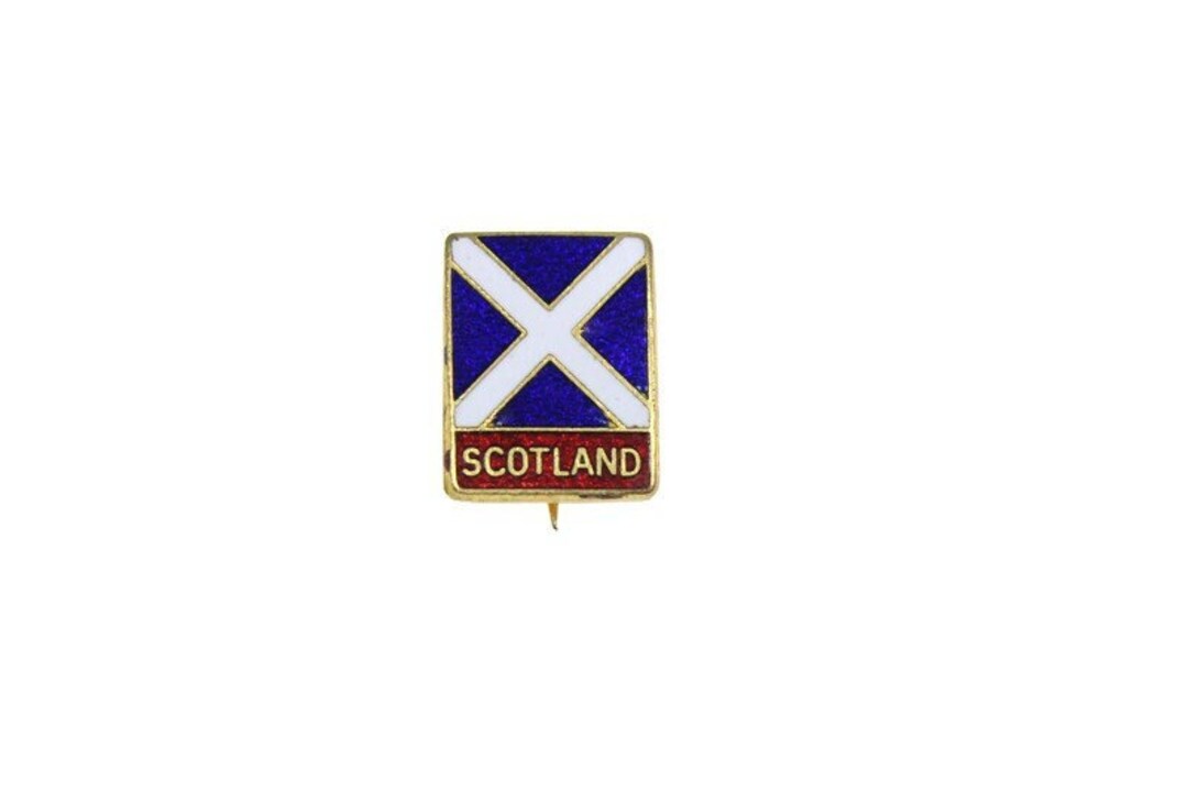 Vintage Small Scottish Flag Enamel Pin Badge, Scottish Saltire Pin ...