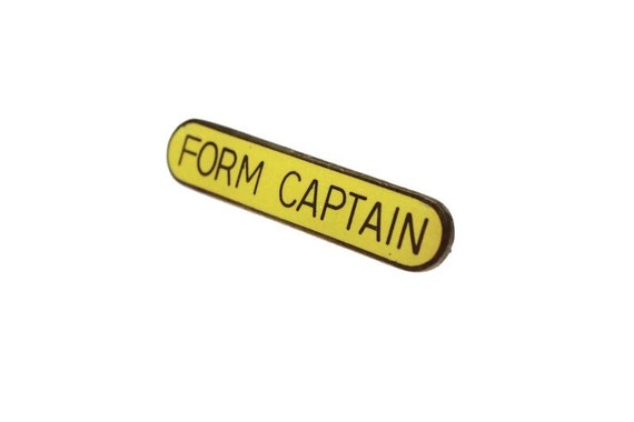 Vintage House Captain pin, form captain badge, yellow… - Gem