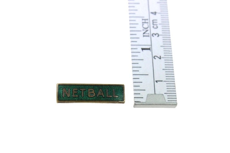 Vintage British School Netball Pin Small Netball Badge Green - Etsy UK