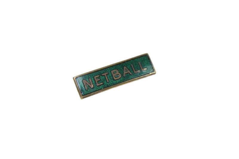 Vintage British School Netball Pin Small Netball Badge Green - Etsy UK