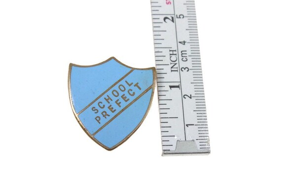 Vintage British School Prefect pin, prefect shield ba… - Gem