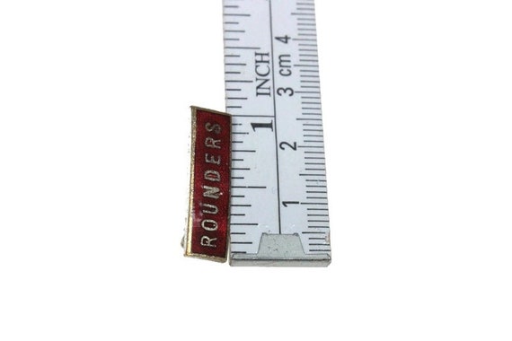 Vintage British school Rounders pin, small rounders b… - Gem