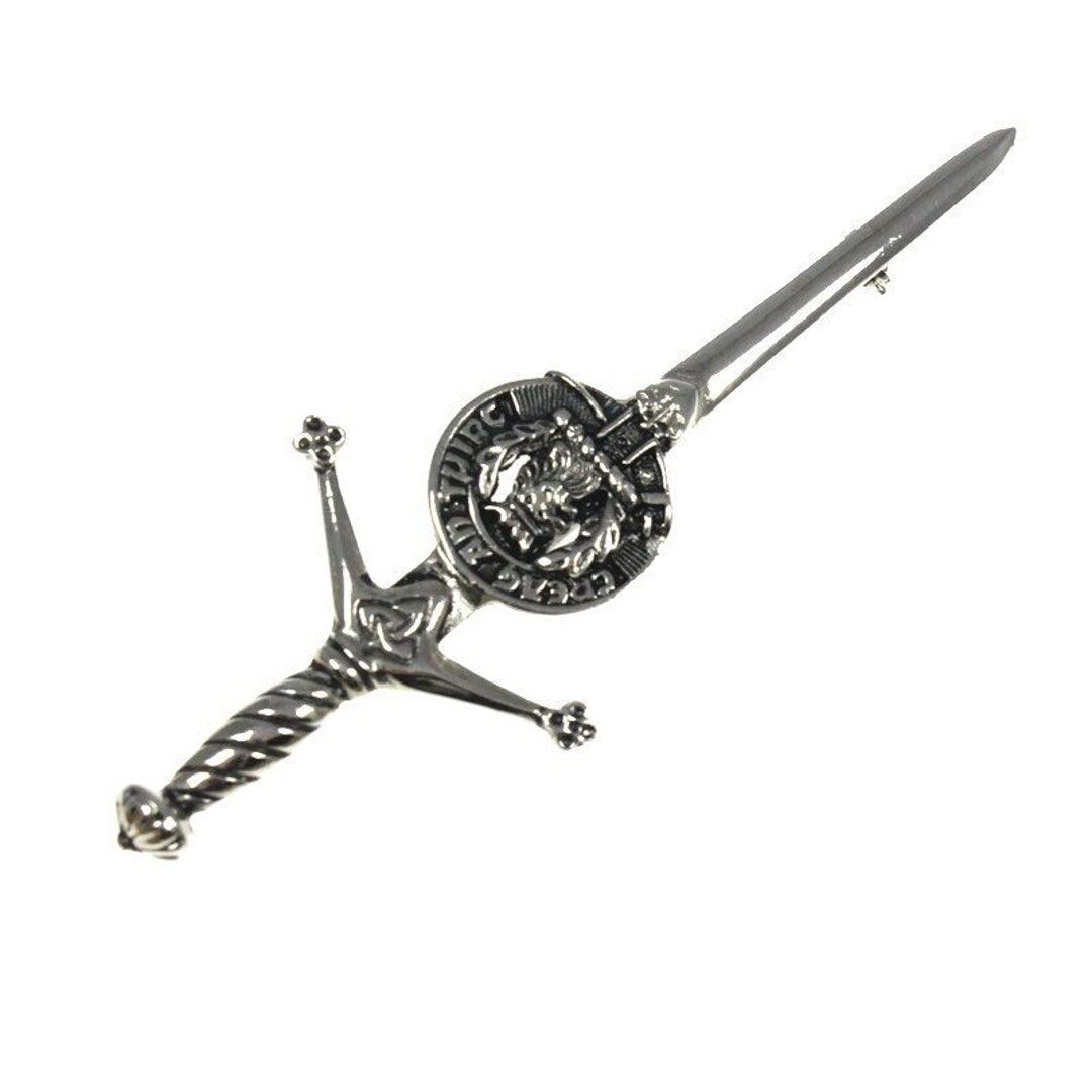 Vintage Scottish Kilt Pin, Maclaren Clan Crest, Mclaren Sword Brooch ...