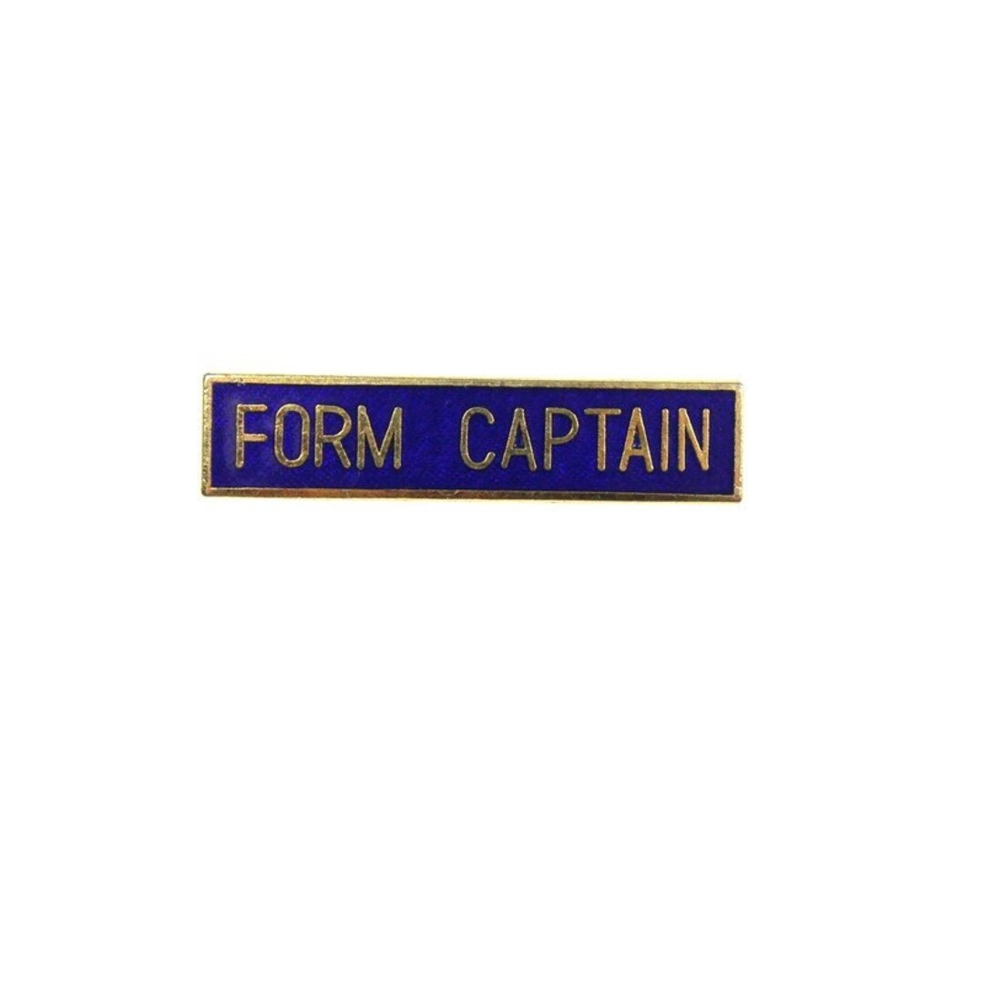 Vintage British School Form Captain Pin, Form Captain Badge, Blue ...