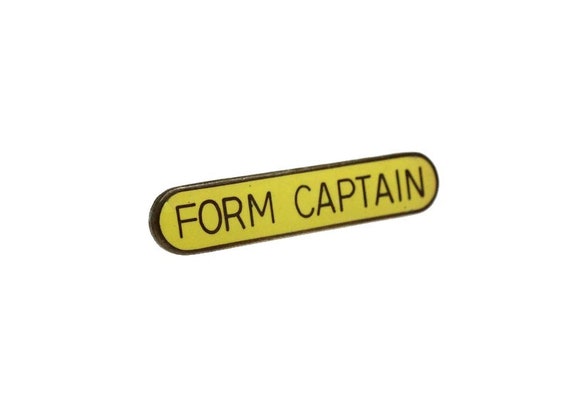 Vintage House Captain pin, form captain badge, yellow… - Gem